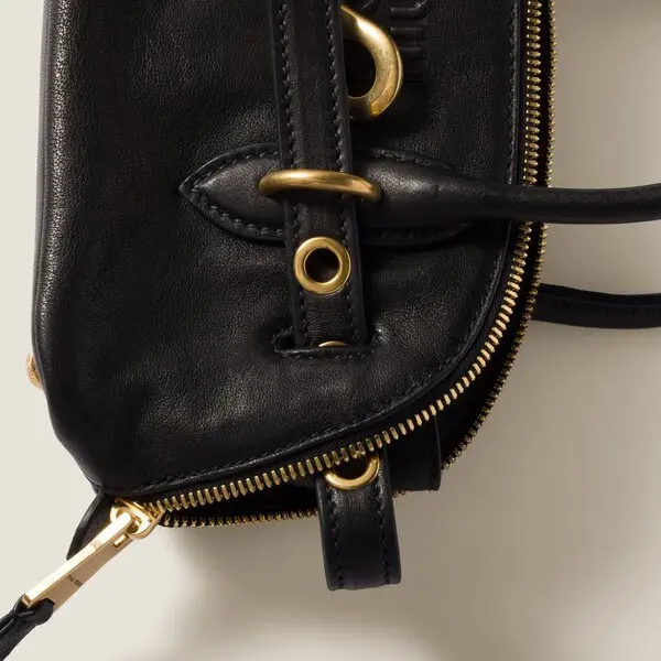 Miu Miu Aventure Mini Nappa Leather Bag - Black