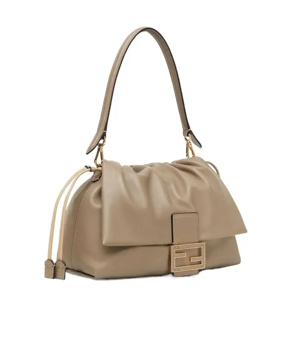 Fendi Mamma Baguette Drawstring Shoulder Bag - Dove-grey