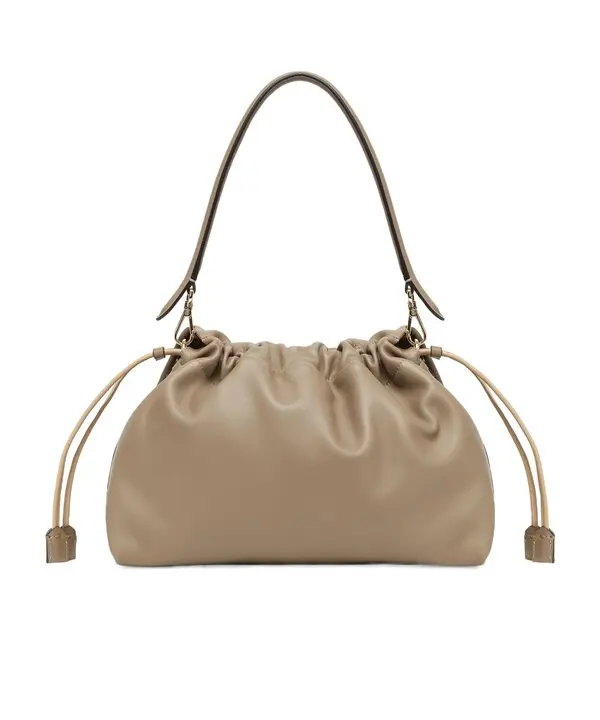 Fendi Mamma Baguette Drawstring Shoulder Bag - Dove-grey