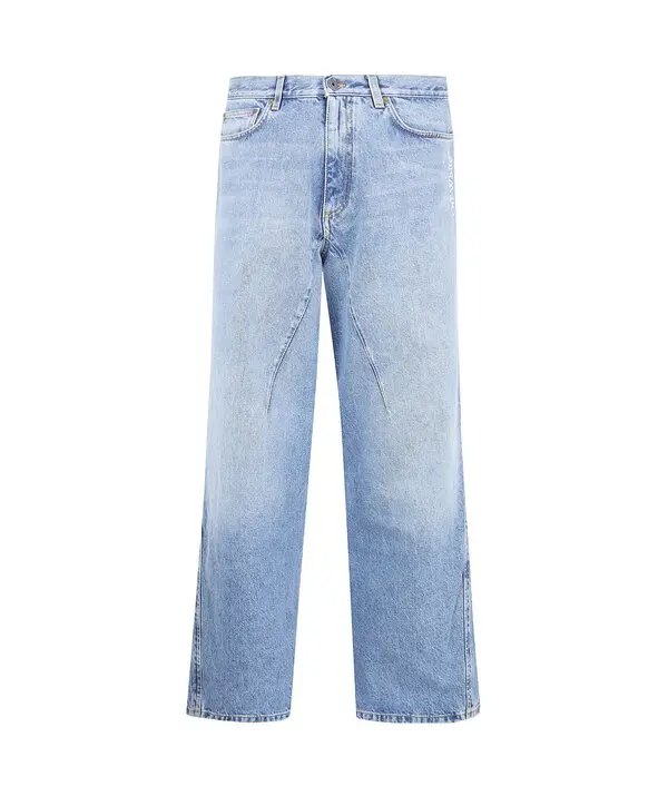 Off-White Half Arrow Twist Slouchy Jeans - Light Midnight