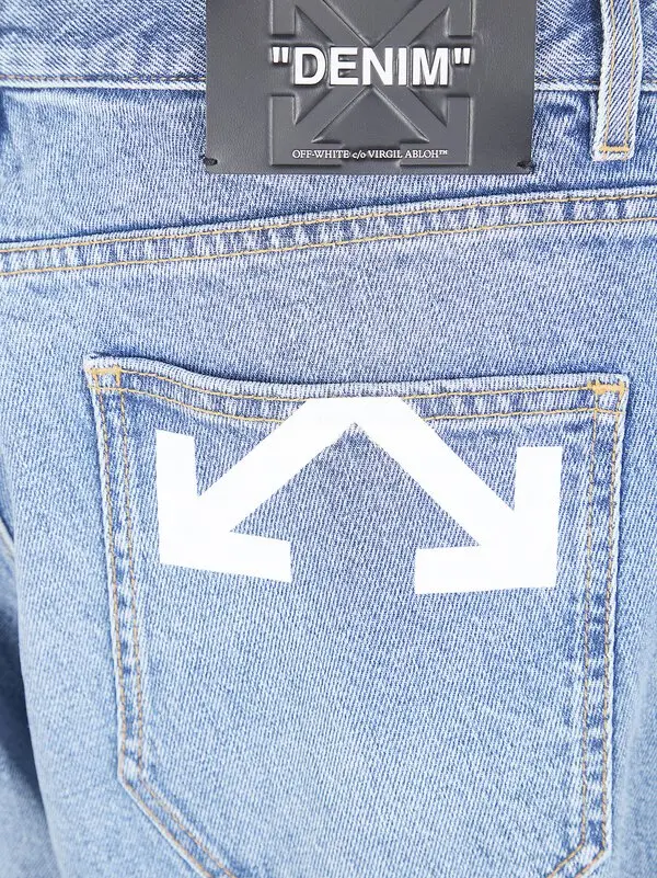 Off-White Half Arrow Twist Slouchy Jeans - Light Midnight