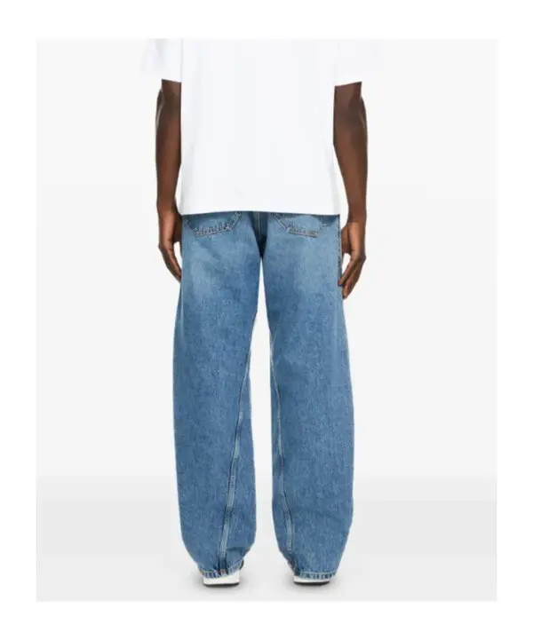 Off-White Half Arrow Twist Slouchy Jeans - Light Midnight