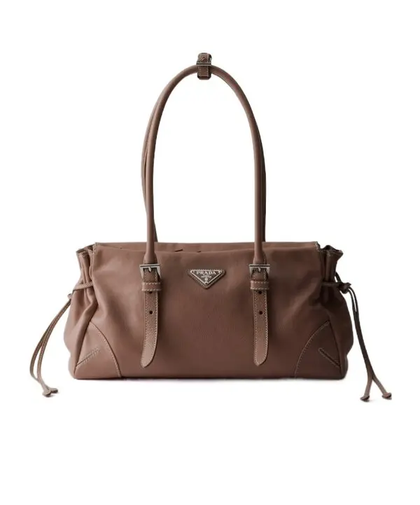 Prada Bonnie Medium Antiqued Leather Tote Bag
