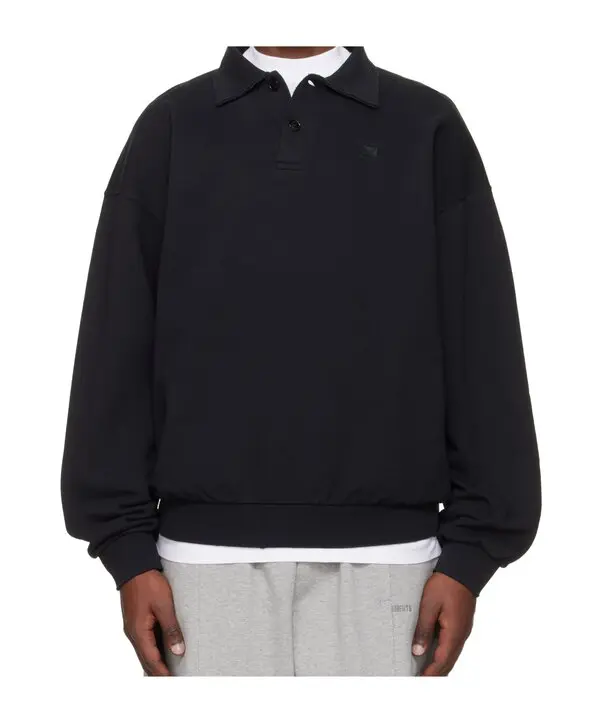 Vetements Polo-collar Sweatshirt - Black