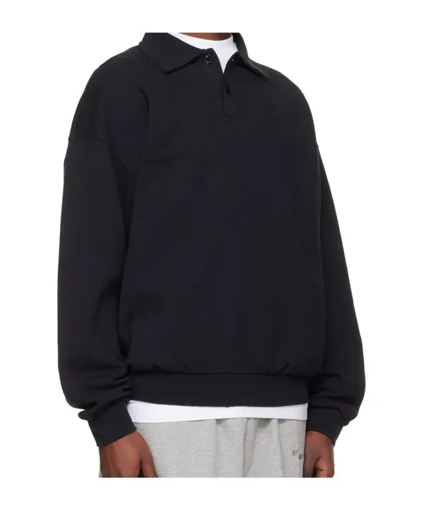 Vetements Polo-collar Sweatshirt - Black