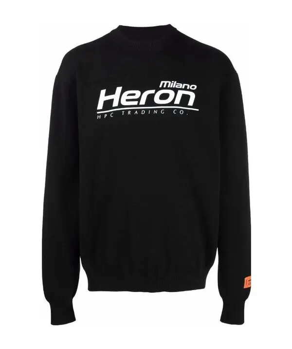 Heron Preston Logo Printed Crew Neck Sweater
