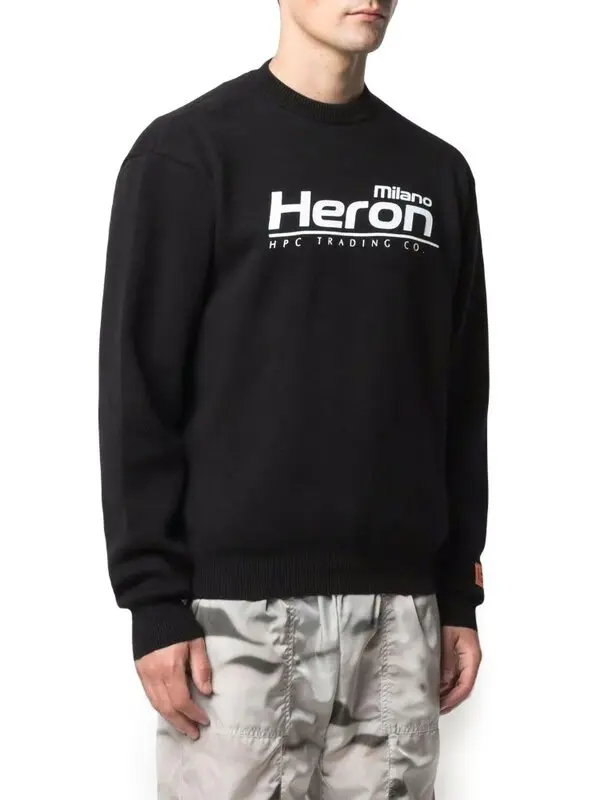 Heron Preston Logo Printed Crew Neck Sweater