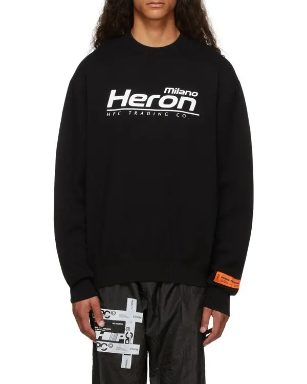 Heron Preston Logo Printed Crew Neck Sweater