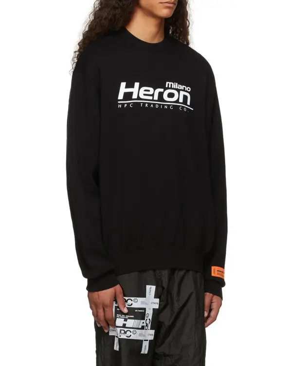 Heron Preston Logo Printed Crew Neck Sweater