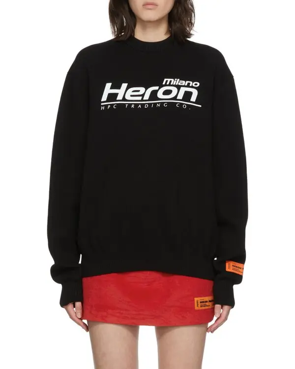 Heron Preston Logo Printed Crew Neck Sweater