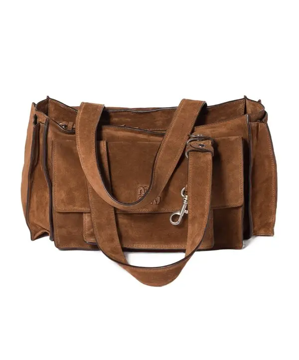 Miu Miu Utilitaire Zipped Shoulder Bag - Cocoa Brown