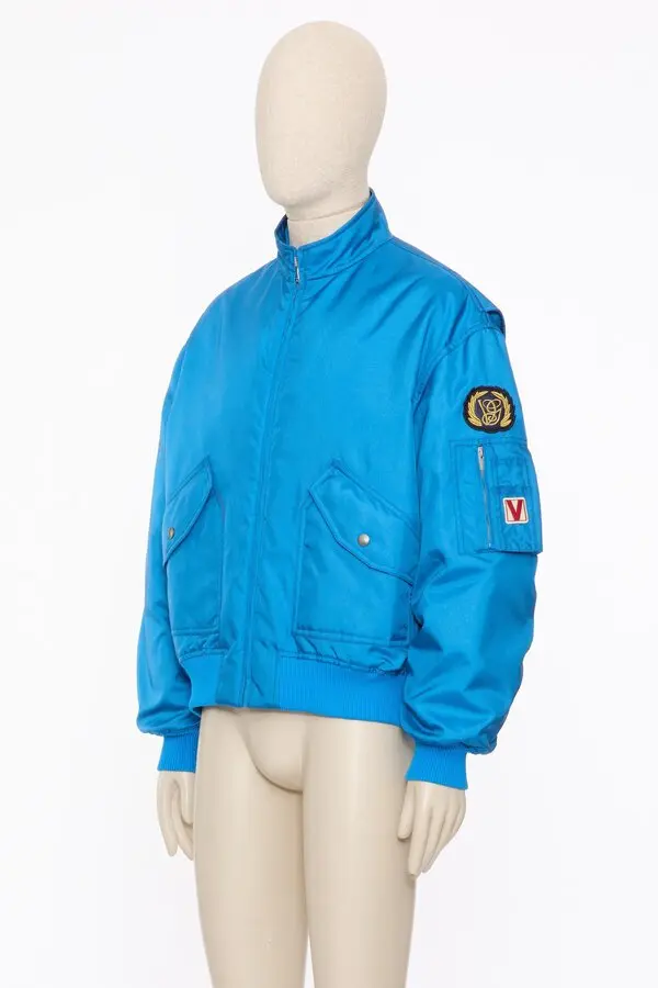 Valentino Garavani Long Sleeve Zip Up Bomber Jacket