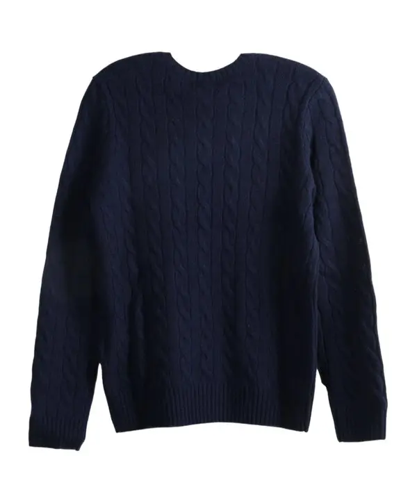 Polo Ralph Lauren Cable-knit Jumper With Embroidered Logo - Navy
