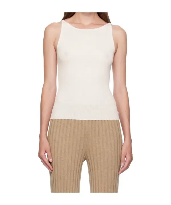 LISA YANG Lynette Sleeveless Top - Ivory
