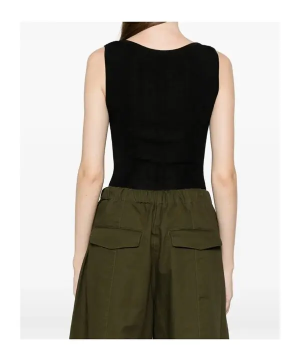 ENTIRE STUDIOS Round Neck Sleeveless Tank Top
