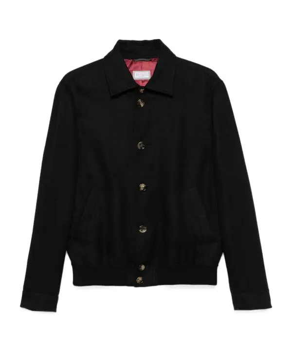 Brunello Cucinelli Long-sleeved Button-up Jacket - Black