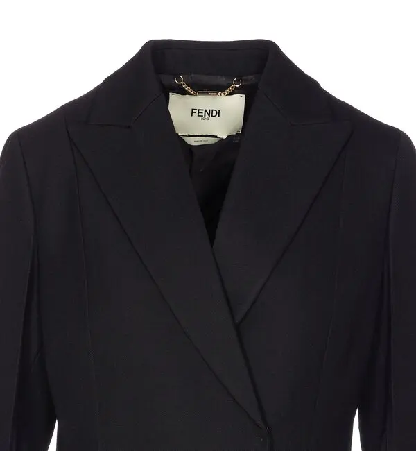 Fendi Peplum Detail Fitted Waist Coat