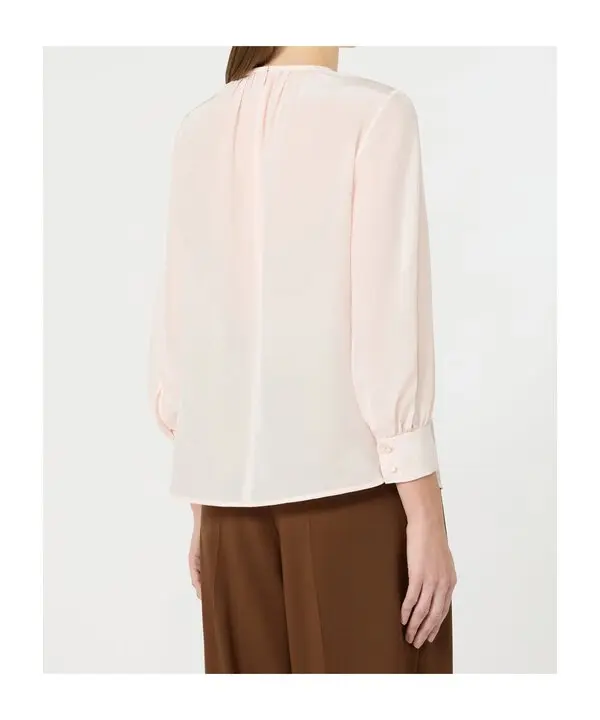 Max Mara Gathered Blouse With Raglan Sleeves And Draped Closure