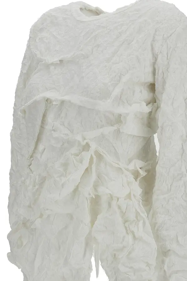Comme Des Garçons Ruffled Long Sleeve Top