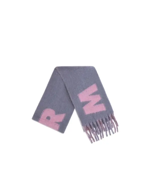 Marni Logo Patch Fringed Scarf