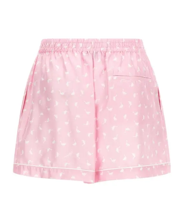 Moschino Allover Printed Elastic Waist Shorts - Pink