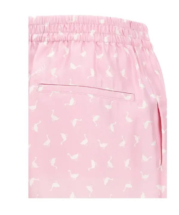 Moschino Allover Printed Elastic Waist Shorts - Pink