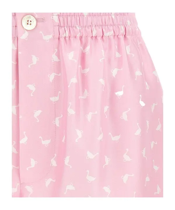 Moschino Allover Printed Elastic Waist Shorts - Pink
