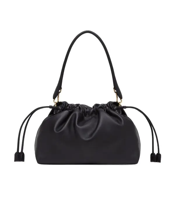 Fendi Mamma Baguette Drawstring Shoulder Bag - Black