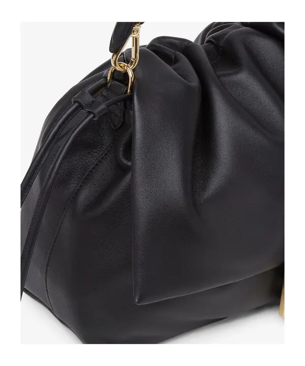 Fendi Mamma Baguette Drawstring Shoulder Bag - Black