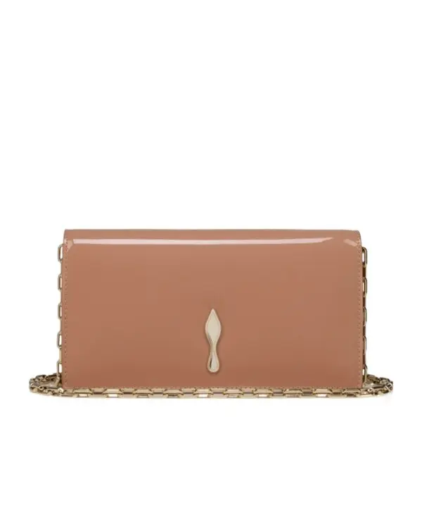 CHRISTIAN LOUBOUTIN Chain Logo Shoulder Bag - Blush