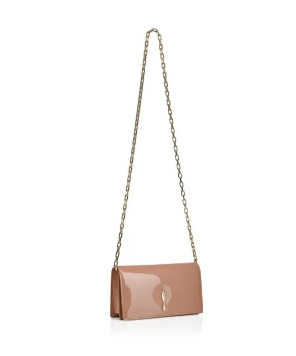 CHRISTIAN LOUBOUTIN Chain Logo Shoulder Bag - Blush