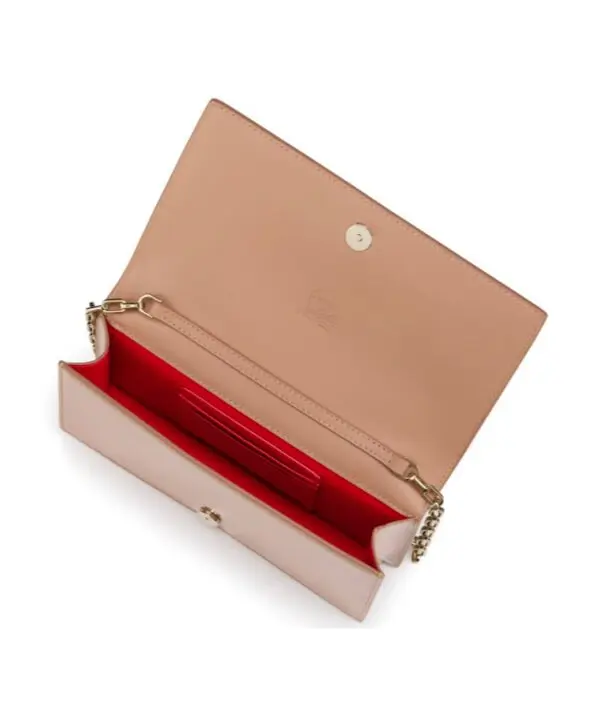CHRISTIAN LOUBOUTIN Chain Logo Shoulder Bag - Blush