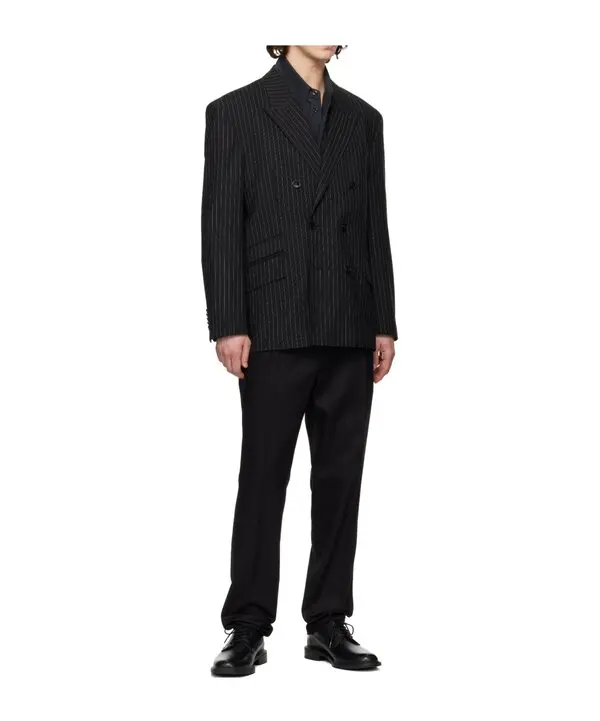 Hugo Boss Stretch Wool Blend Suit Jacket - Black