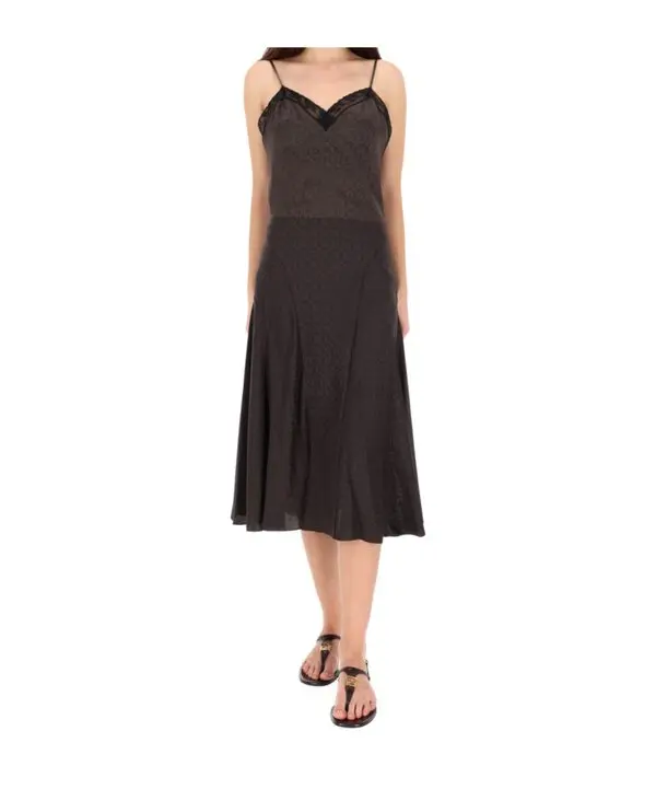 Fendi Monogrammed A-line Midi Skirt - No