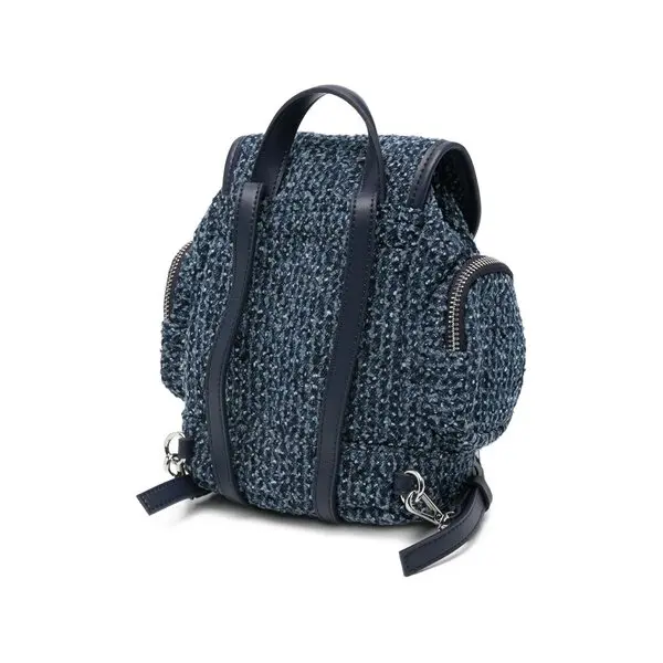GANNI Buckle Fastened Drawstring Backpack - Blue