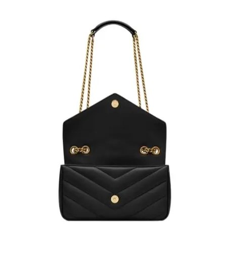 Saint Laurent Loulou Matelassé Small Shoulder Bag - Black