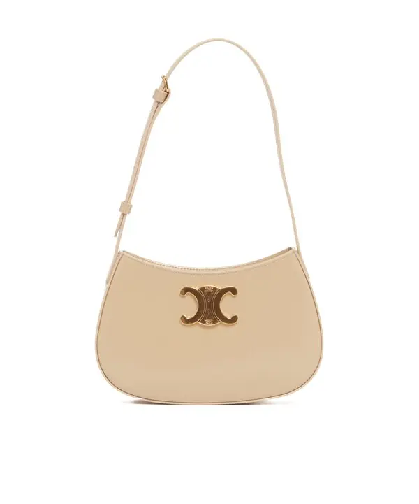 Celine Medium Zip Shoulder Bag - Nude