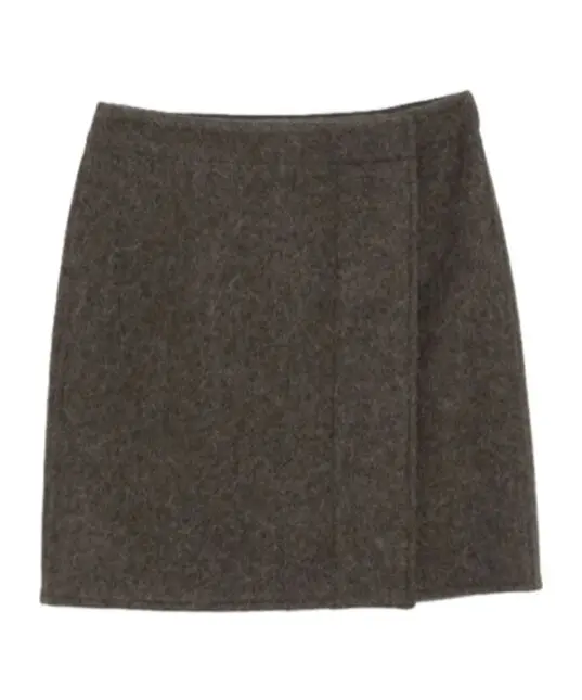 LEMAIRE Wrap Fastened Short Skirt - Dark Khaki