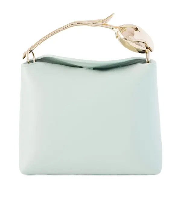 Erdem Bloom Mini Leather Shoulder Bag - Blue