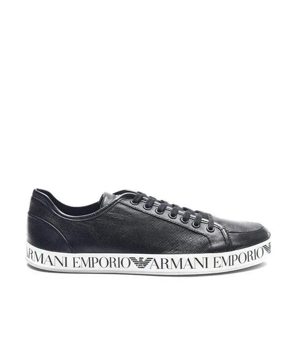 Emporio Armani Logo Sneakers - Black
