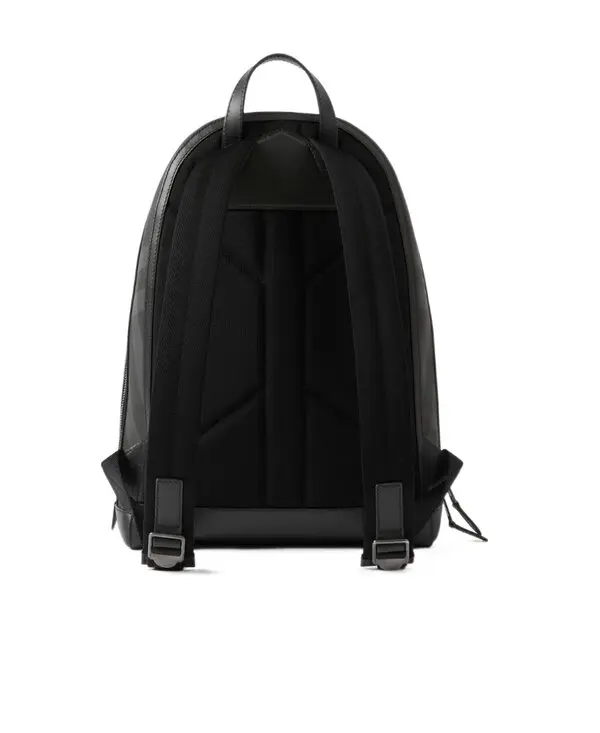 Burberry Logo Printed Checked Leather Backpack