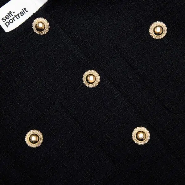 SELF-PORTRAIT Faux Fur-cuff Buttoned Jacket