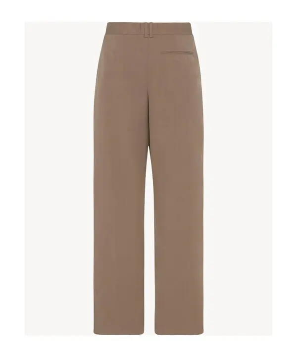 THE ROW Alfidis Wide-leg Tailored Trousers - Ash Brown