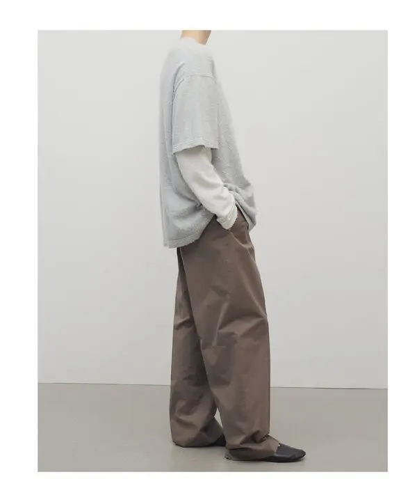 THE ROW Alfidis Wide-leg Tailored Trousers - Ash Brown
