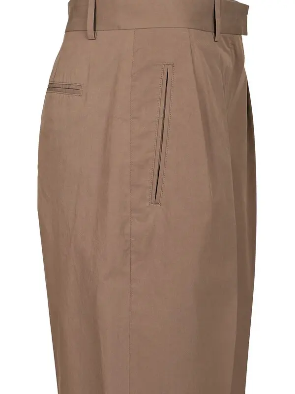 THE ROW Alfidis Wide-leg Tailored Trousers - Ash Brown
