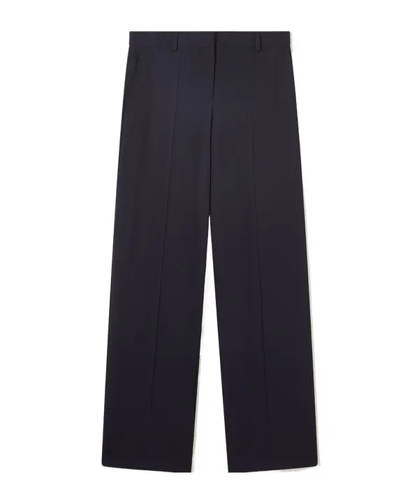 Stella McCartney Pleated Wide-leg Trousers - Ink