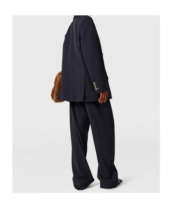 Stella McCartney Pleated Wide-leg Trousers - Ink