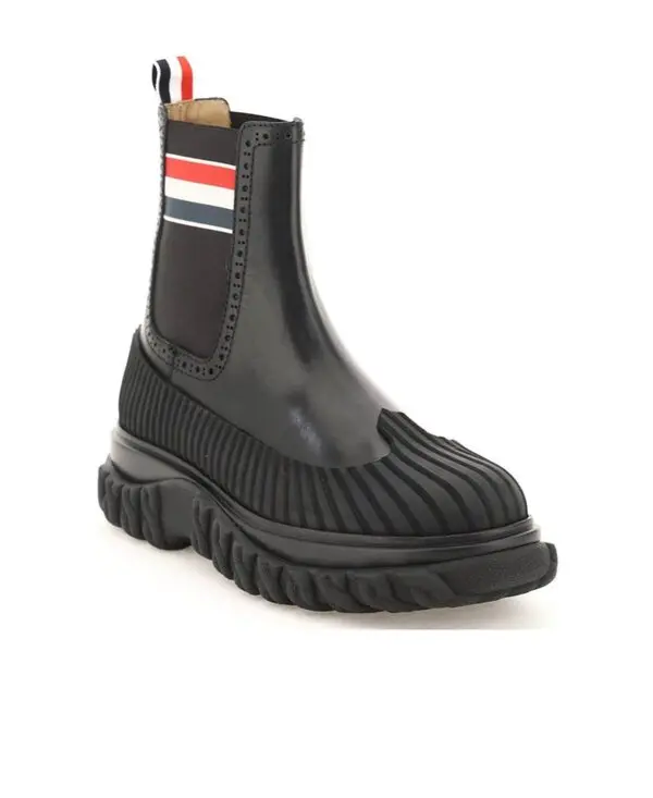 Thom Browne Striped Chelsea Boots