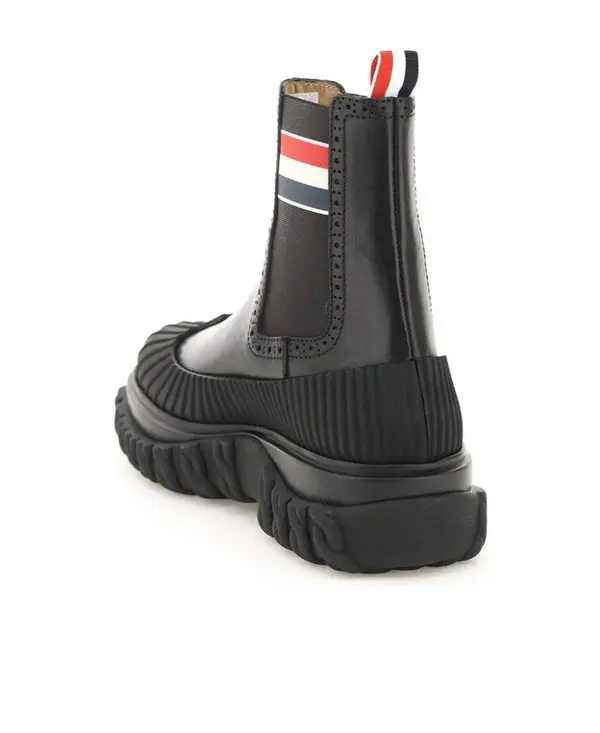 Thom Browne Striped Chelsea Boots