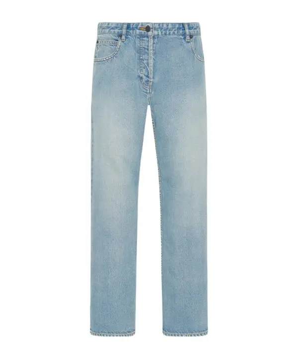 THE ROW Mid-rise Straight-leg Jeans In Lightweight Indigo Denim - Light Indigo